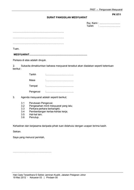 Surat jemputan program jom ke sekolah skpm | PDF