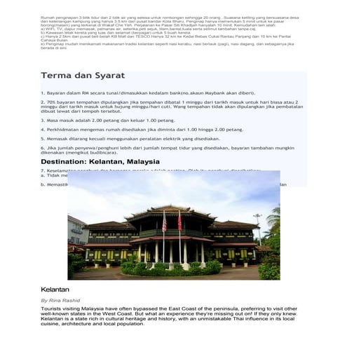 Contoh homestay | DOCX
