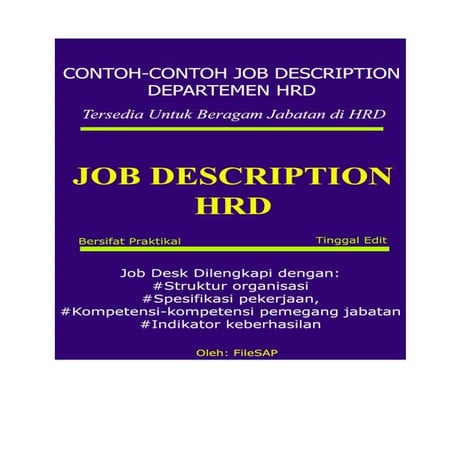 Contoh job desk hrd | PDF