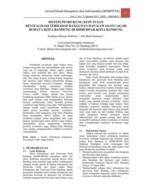 Contoh Laporan Tugas Akhir (TA) | PDF