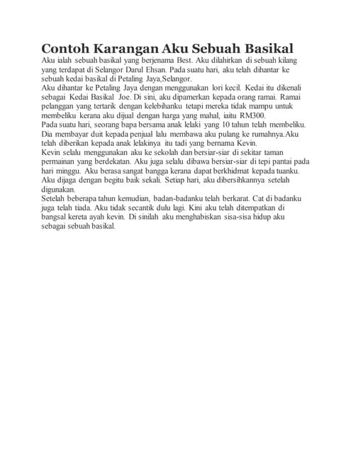 Aku Sebuah Basikal Pdf