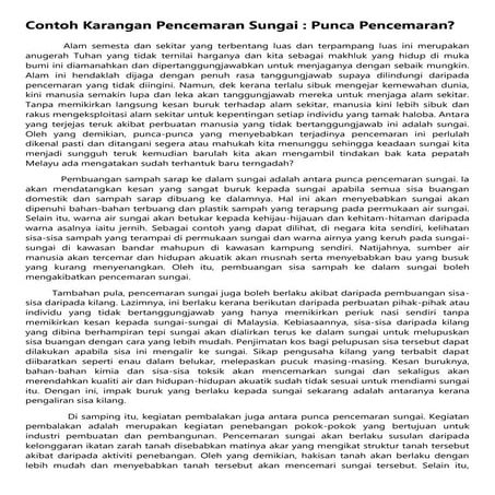 Contoh Karangan Pencemaran Sungai.docx