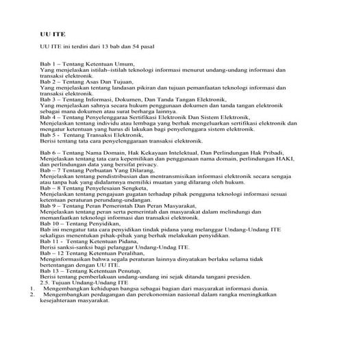 Contoh kasus uu ite | DOCX