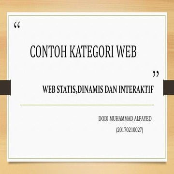 JENIS-JENIS WEB | PPTX