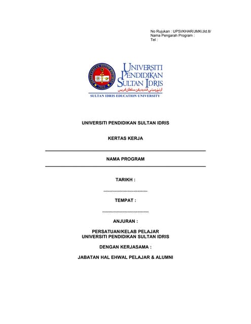 Format kertas cadangan/ proposal/kertas kerja | PDF