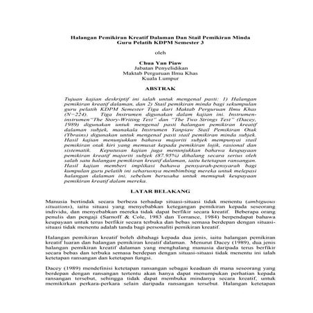 Contoh kertas kerja 2 | PDF