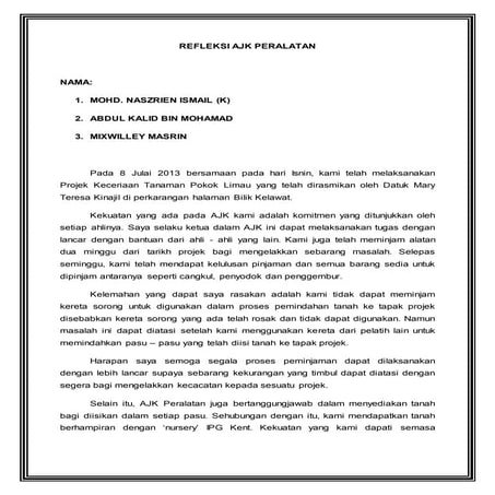 Contoh laporan ajk ko k (1) | DOCX