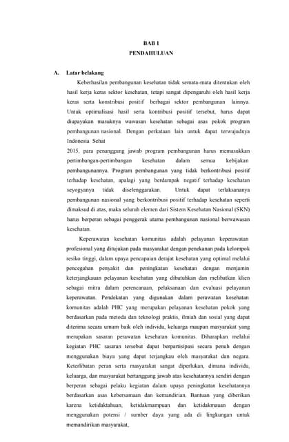 format pengkajian keperawatan komunitas | PDF