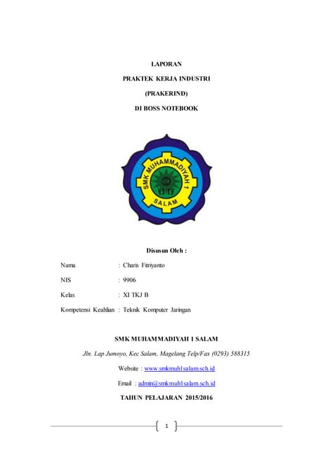 Contoh Power Point Presentasi PKL | PPTX