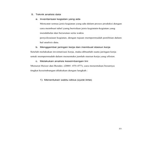 Contoh line balancing | PDF