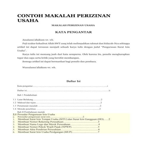 CONTOH MAKALAH PERIZINAN USAHA.docx