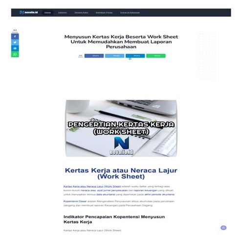 Contoh Menyusun Kertas Kerja Beserta Work Sheet Untuk Memudahkan ...