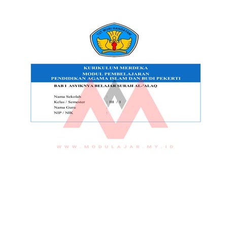 Modul Ajar PAI Kelas 3 Kurikulum Merdeka | PDF