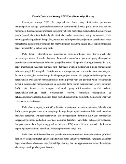 Tantangan knowledge sharing | PPT