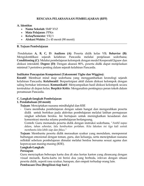 CONTOH RPP SMA DAN SD BERBASIS SEL DAN DEEP LEARNING.pdf