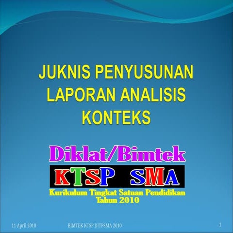 Contoh Penyusunan Laporan Analisis Konteks (Jika Diminta).ppt