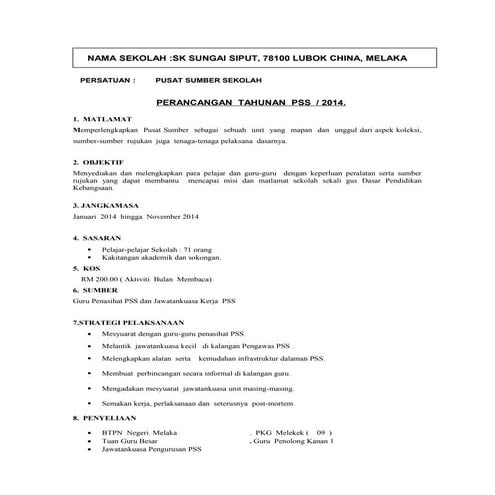 Contoh perancangan pss 2 | PDF
