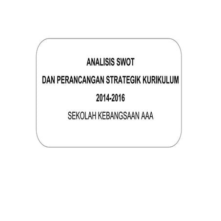 Contoh perancangan strategik sekolah | PDF