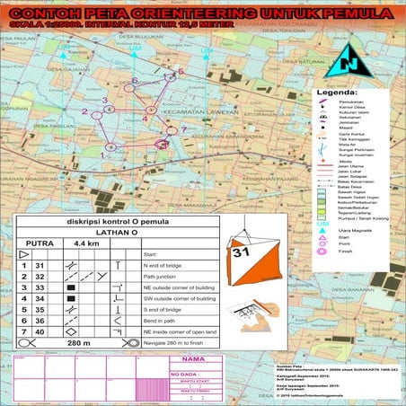 Contoh peta rbi untuk orienteering | PDF