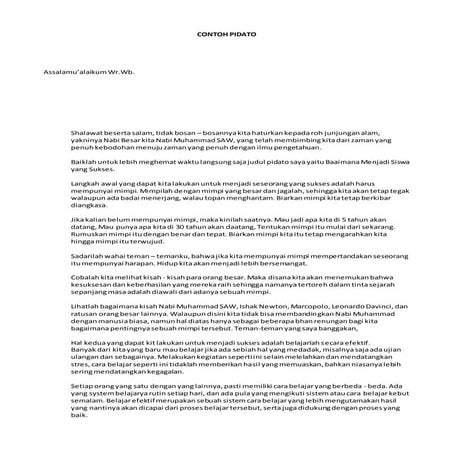 Contoh pidato | DOCX