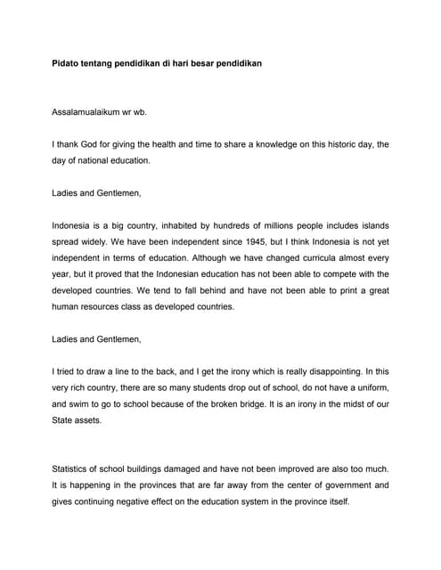 Pidato rayen (b.inggris) | PDF