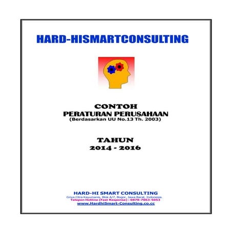 TEMPLATE PERATURAN PERUSAHAAN TERBARU DAN TELAH TERBUKTI DISETUJUI | PDF