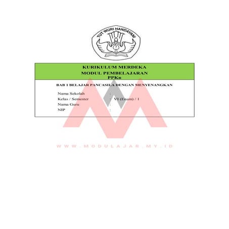 Modul Ajar Pkn Kelas 6 Kurikulum Merdeka Pdf