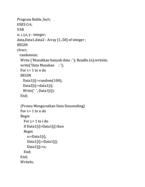 Contoh Program Buble Sort Dalam Pascal Pdf 2907
