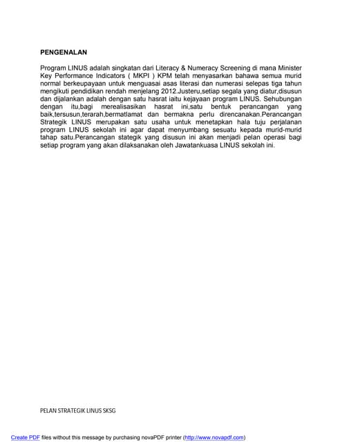 Aktiviti program linus | DOCX