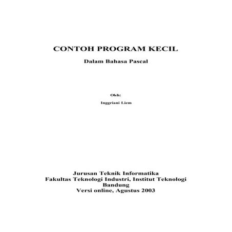 Contoh program pascal | PDF