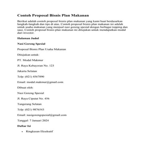 Contoh Proposal Bisnis Plan Makanan.docx