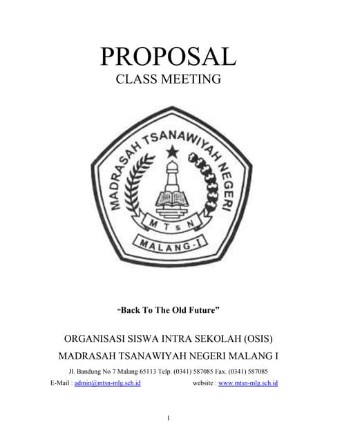 Contoh Proposal Sederhana | PDF