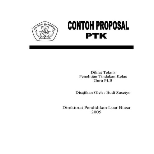 Contoh proposal ptk dan artikel ilmiah | PDF