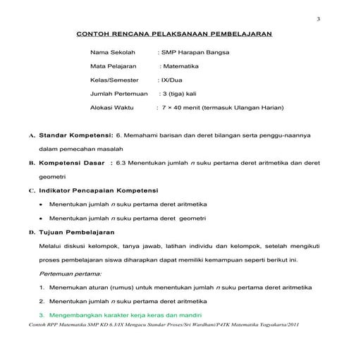 Contoh rpp | PDF