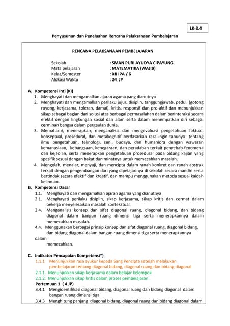 Modul Ajar Matematika Kelas 7 Bab 5 Fase D | DOC