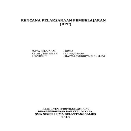 Contoh rpp | DOC