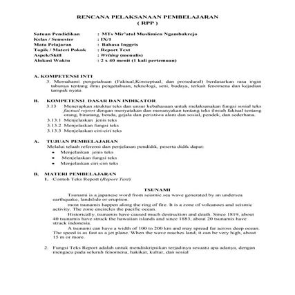 Contoh rpp 2013 | DOCX