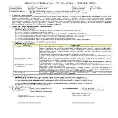 Contoh rpp otk 1 lembar | DOC