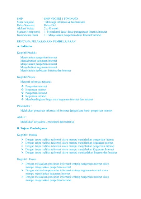 Rpp ms. excel kelas xi | DOCX