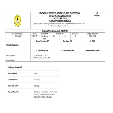 Contoh. Perbandingan Rps obe dan rps lama | PPT