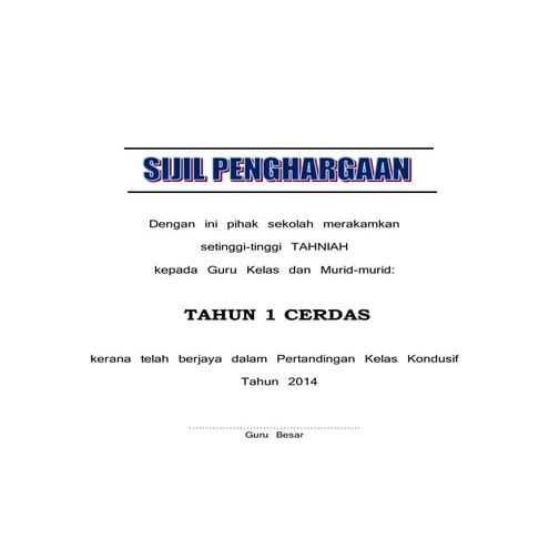 Contoh sijil | PDF