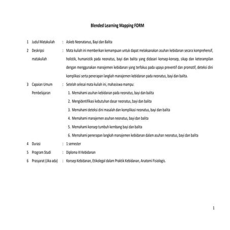 Contoh Silabus | DOCX