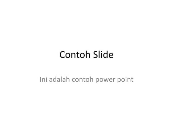 Contoh slide | PPT