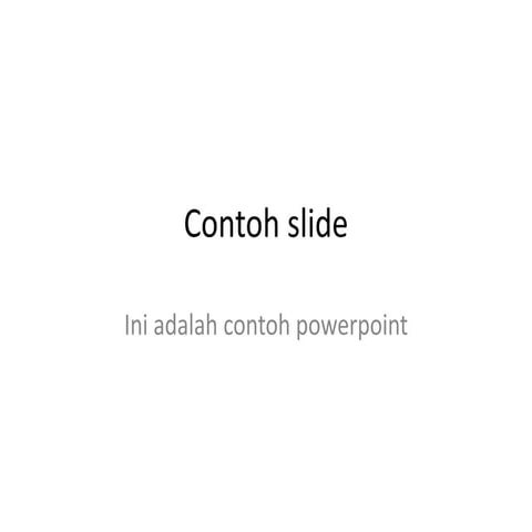 Contoh slide | PPTX