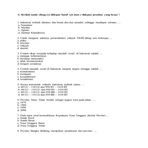 Contoh soal ips.6-us | DOCX