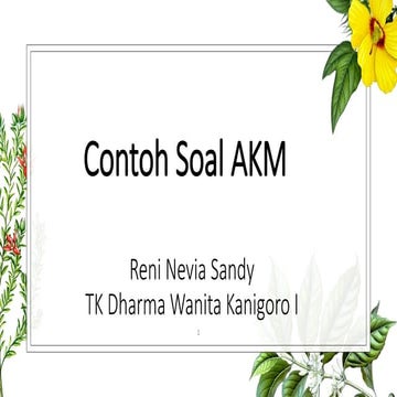 Contoh soal akm | PPT