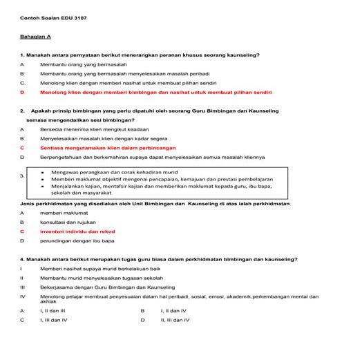 Contoh soalan edu 3107 | DOCX