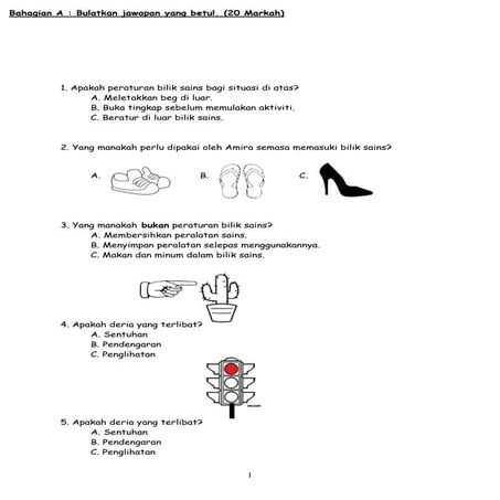 Peperiksaan Akhir Tahun Bahasa Malaysia Tahun 3 | PDF