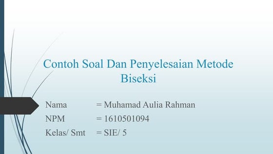 Presentasi method secant group 1 | PPTX
