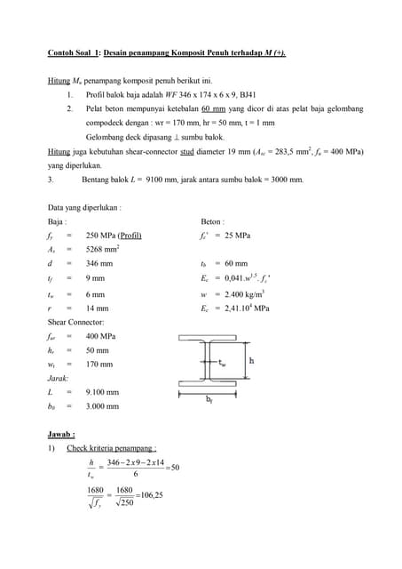 PERHITUNGAN TULANGAN LONGITUDINAL BALOK BETON BERTULANG RANGKAP | PDF | Civil Engineering ...